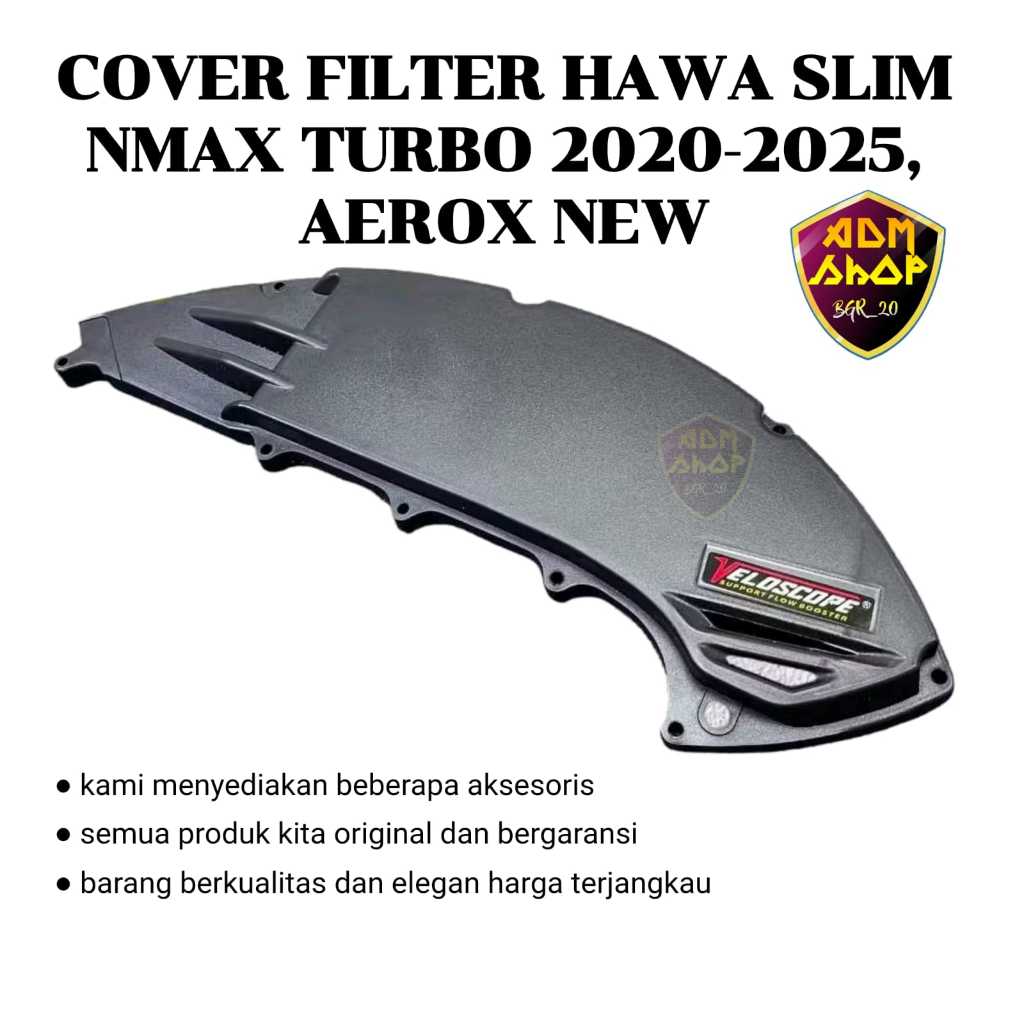SLIM AIR FILTER COVER NMAX NEW TURBO NEO 2020-2024 VELOSCOPE FILTER ...