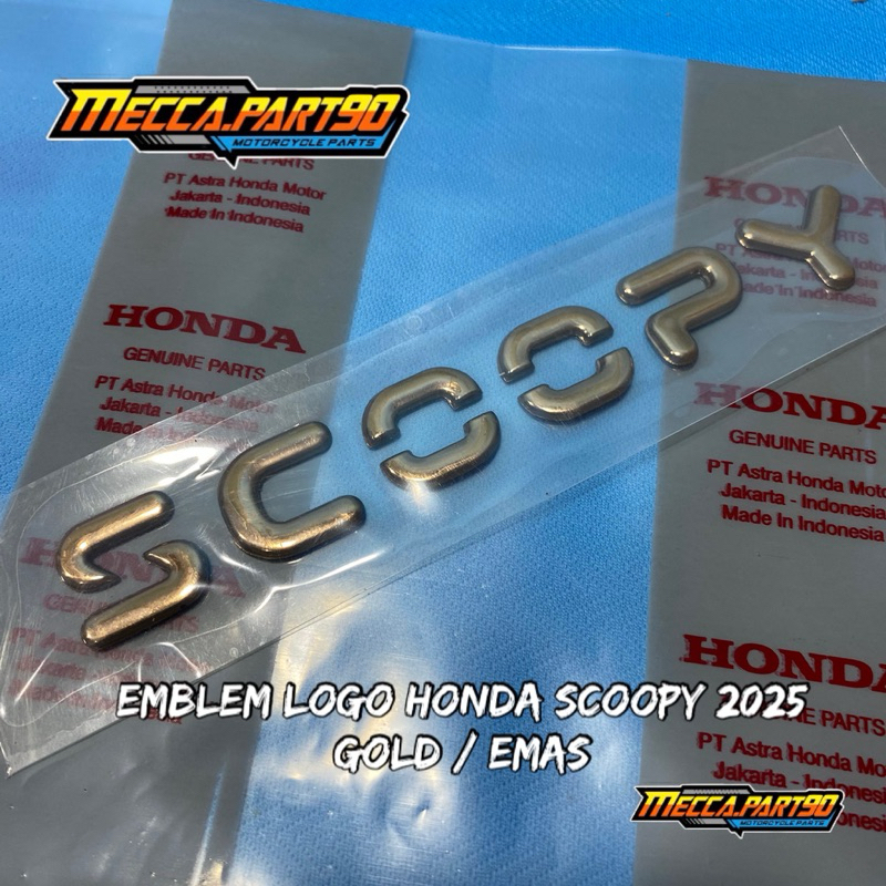NEW SCOOPY 2024 2025 scoopy embelm GOLD scoopy embossed logo new ...