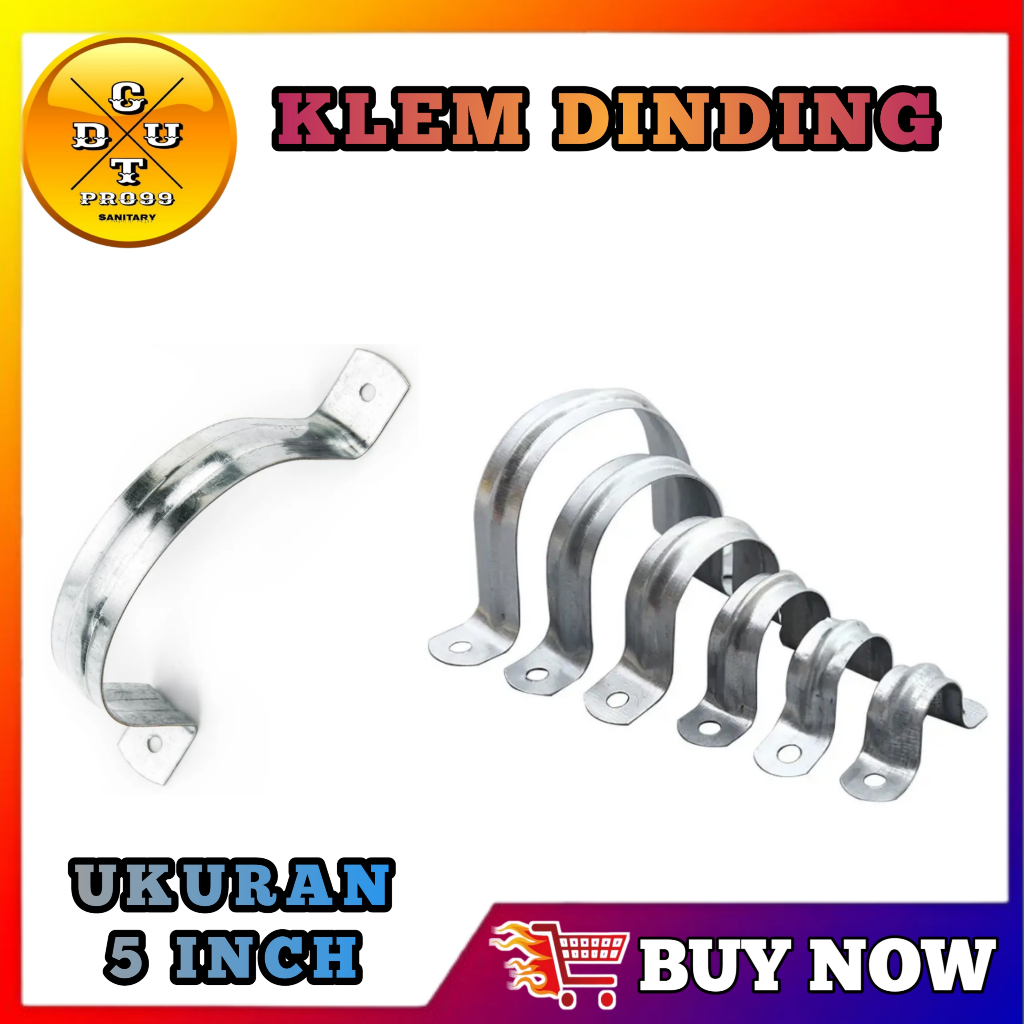 Omega clamp Size 5 inch galvanized omega clmps wall clamp for flexible ...