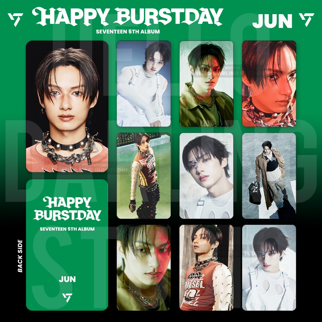 10 SVT Happy Burstday JUN Photocard set. Unofficial. Fan Made. | Shopee ...