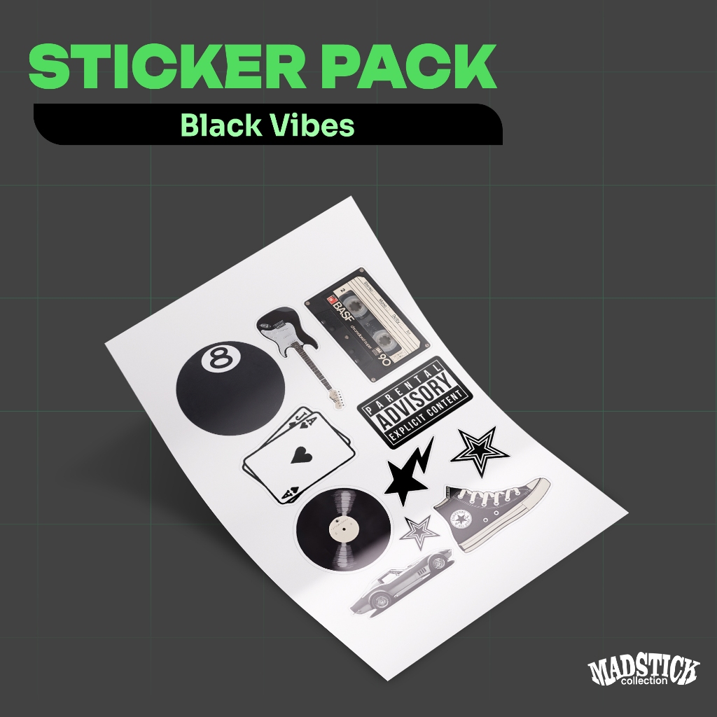 STICKER PACK BLACK VIBES / BLACK STICKER/ BOY STICKER/ BNW STICKER ...