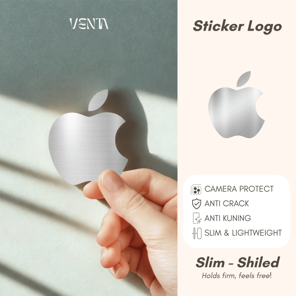 VentaStuff - Silver Apple Logo Sticker Universal Fit for All Devices ...
