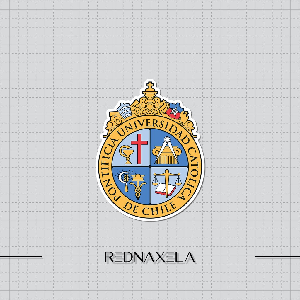 Universidad Vinyl Sticker Catolica De Chile Logo Suitcase Sticker ...