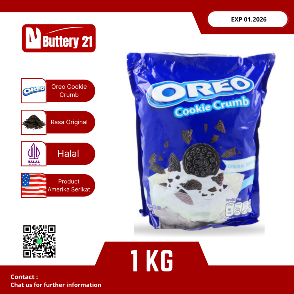 OREO CRUMB 1 KG/OREO 1 KG/REMANHAN OREO/OREO HANCURO/OREO COOKIE CRUMB ...