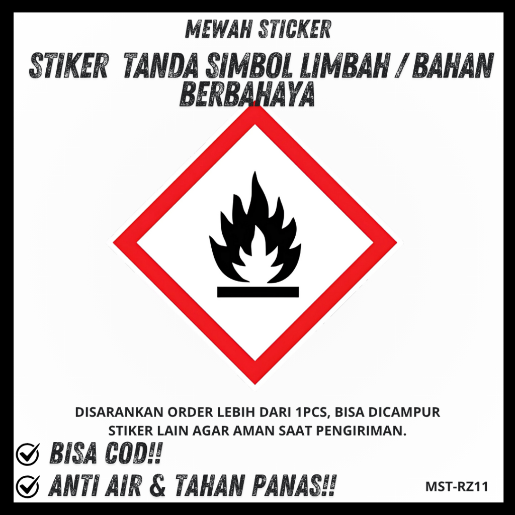 Waste Symbol Sign Label Stickers B3 Stickers Dangerous and Toxic ...