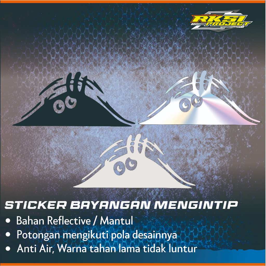 Large peek shadow cutting sticker size 28cm x 10 cm | Shopee Philippines