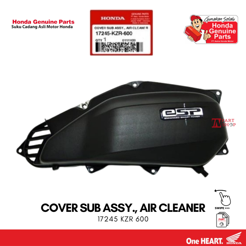 Air Filter Cover (Cover Sub Assy Air Cleaner) - Vario 125 Techno FI ...