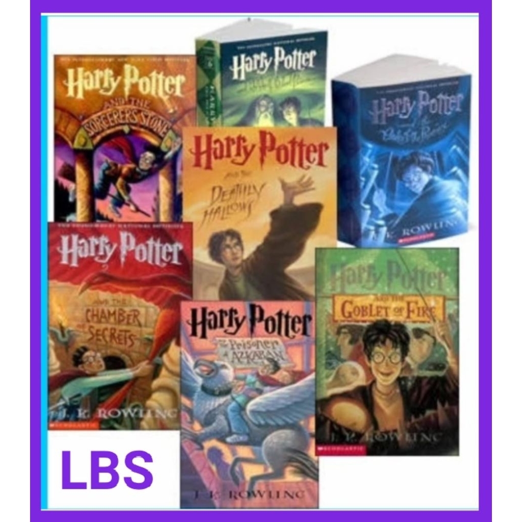 Harry Potter (7 book series) by JK Rowling (English) sorber's | Shopee ...