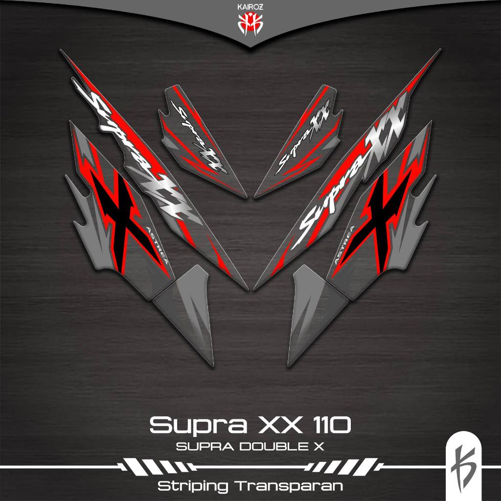 HONDA SUPRA XX 110 TRANSPARENT STRIPING K15 CLEAR STICKER SUPRA CLUTCH ...