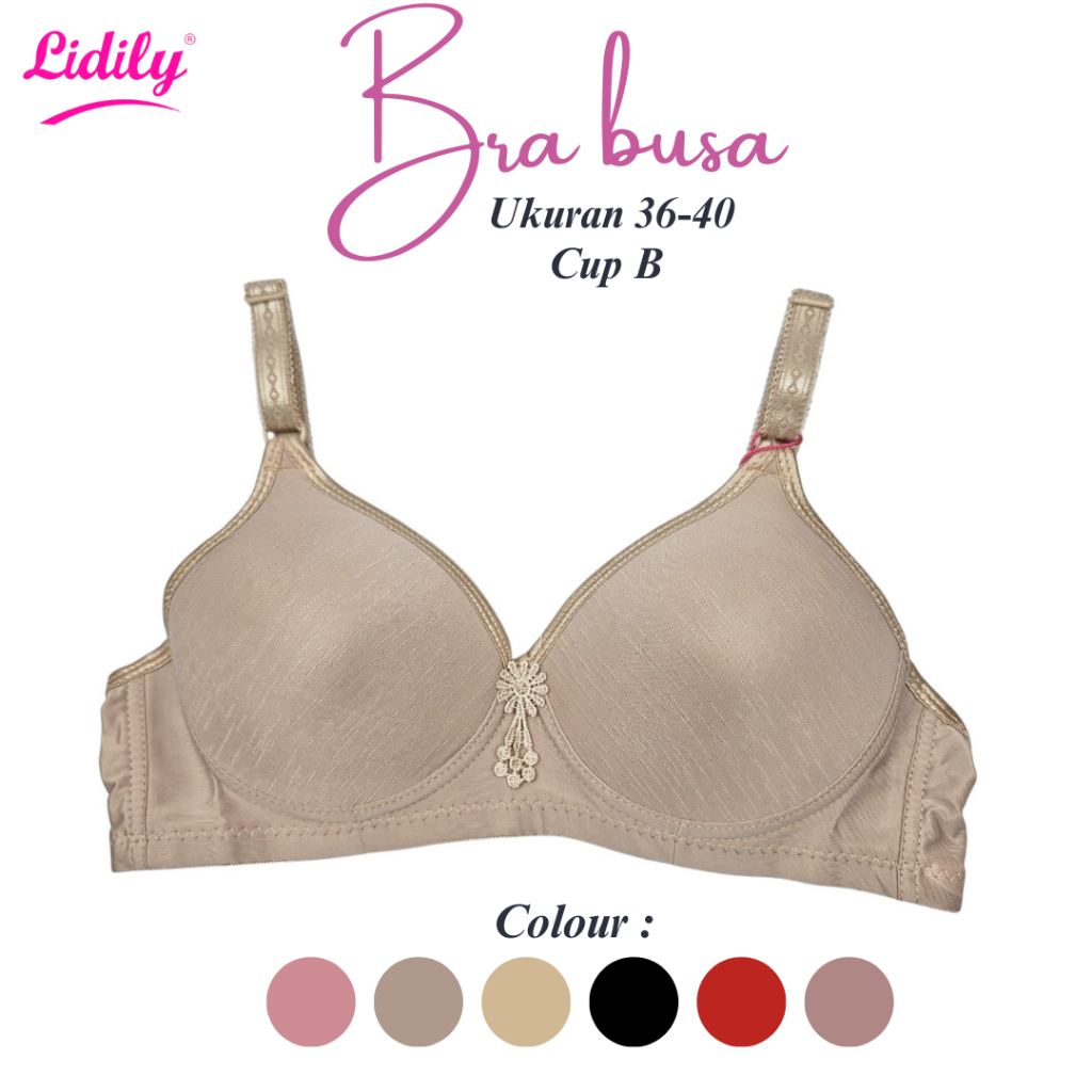 Women's Wire Free Bra - Size 36-40 Cup B | Full Cup Plain Motif 2 Hooks ...