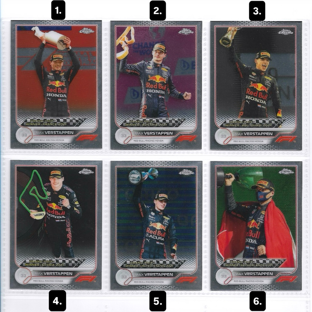 F1 Topps Chrome Card - Max Verstappen (Red Bull Racing) | Shopee ...