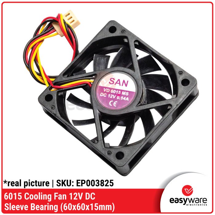 Fan 6cm 12V DC BRUSHLESS Fan Cooling Fan 6x6 cm Fan 6015 Cooling Fan ...
