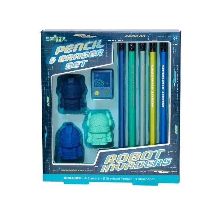 (ORIGINAL) Smiggle Vision Eraser Pencil Box Set / Smiggle Stationery ...