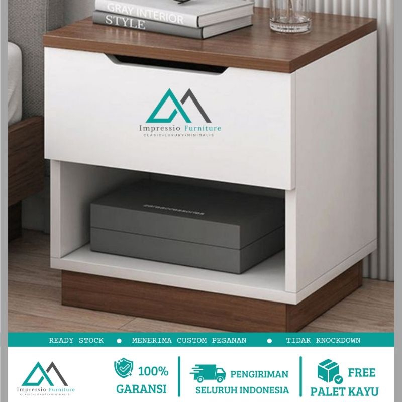 Minimalist nightstand bedroom modern nightstand nightstand | Shopee ...