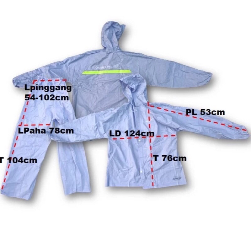 Honda Raincoat Set, original AHM adult clothes and pants | Shopee ...