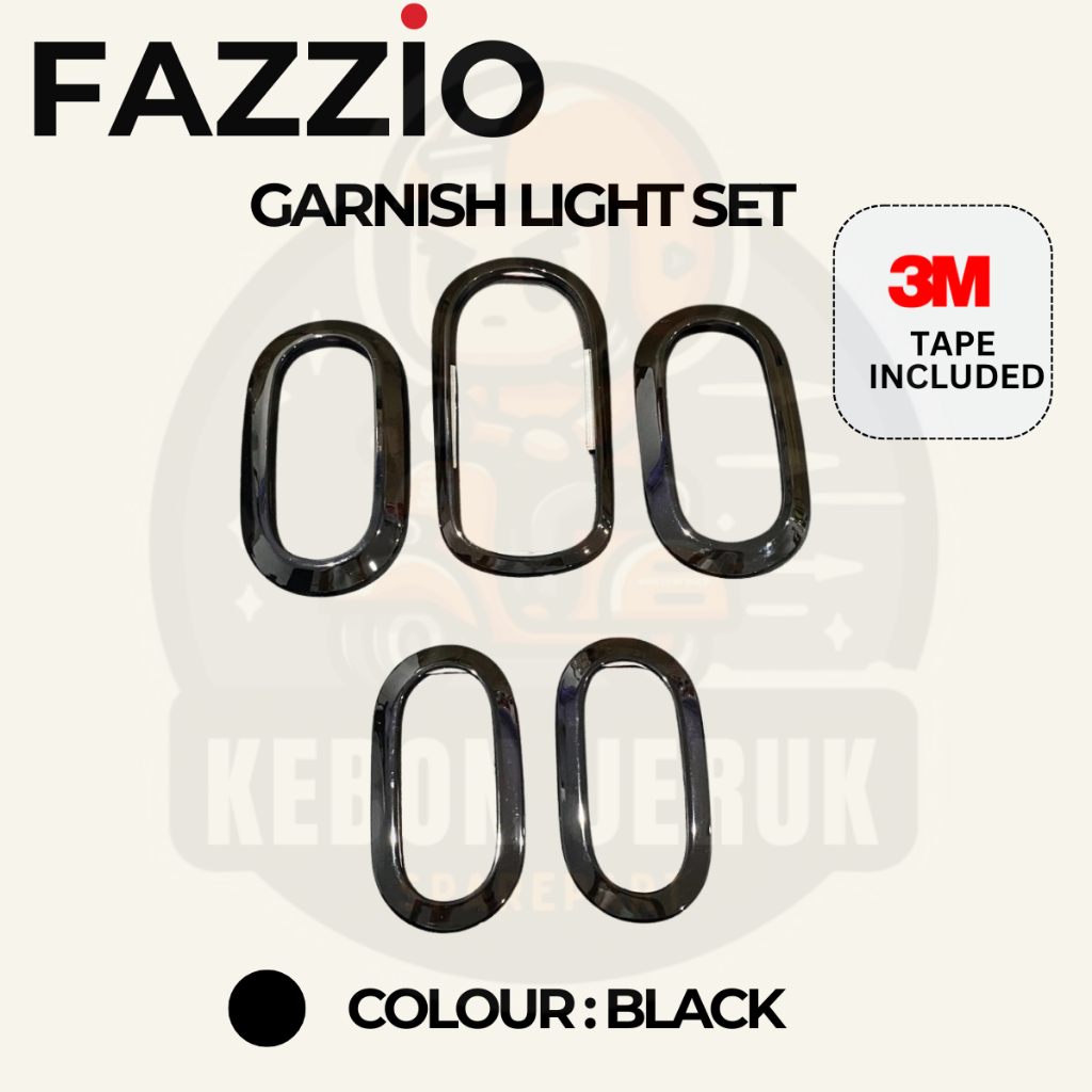 Yamaha Mio Fazzio Garnish Light Cover Light Trim Set Black Top Quality ...