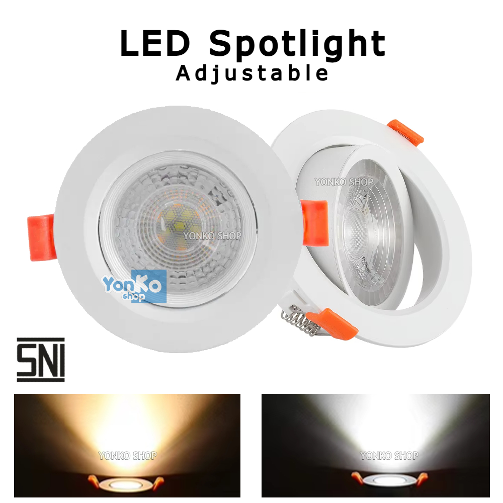 Led Spotlight Adjustable Downlight Spot Lamp Spotlight 5 Watt SNI COB LED Panel Light 5W Ceiling ...