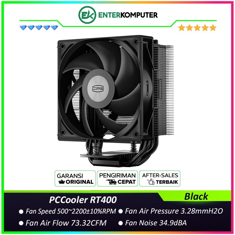 PCCooler RT400 Black Tower CPU Cooler | Shopee Philippines