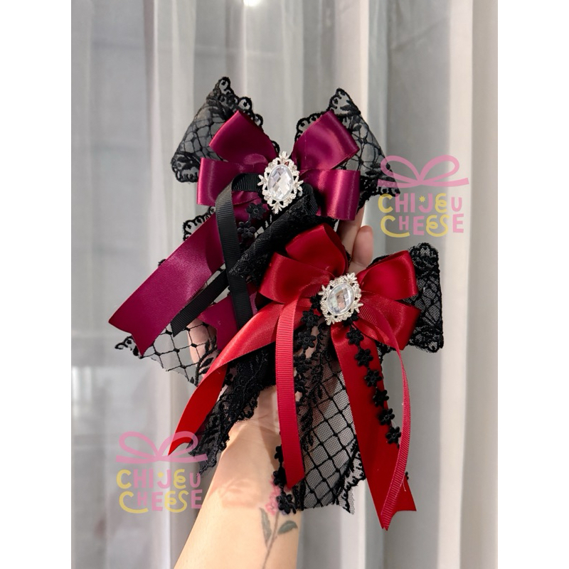 MERAH Gothic Satin Lightstick Ribbon Ver. in Maroon and Burgundy color ...