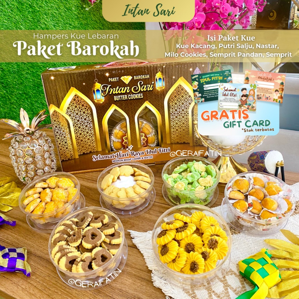 Intan SARI DRY CAKE PACKAGE BAROKAH PACKAGE CONTAINS 6 JARS OF EID CAKE ...