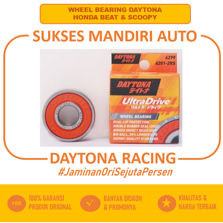 Daytona Tiger, Ninja 250, Satria FU, Thunder 4301 Bearing Wheel ...