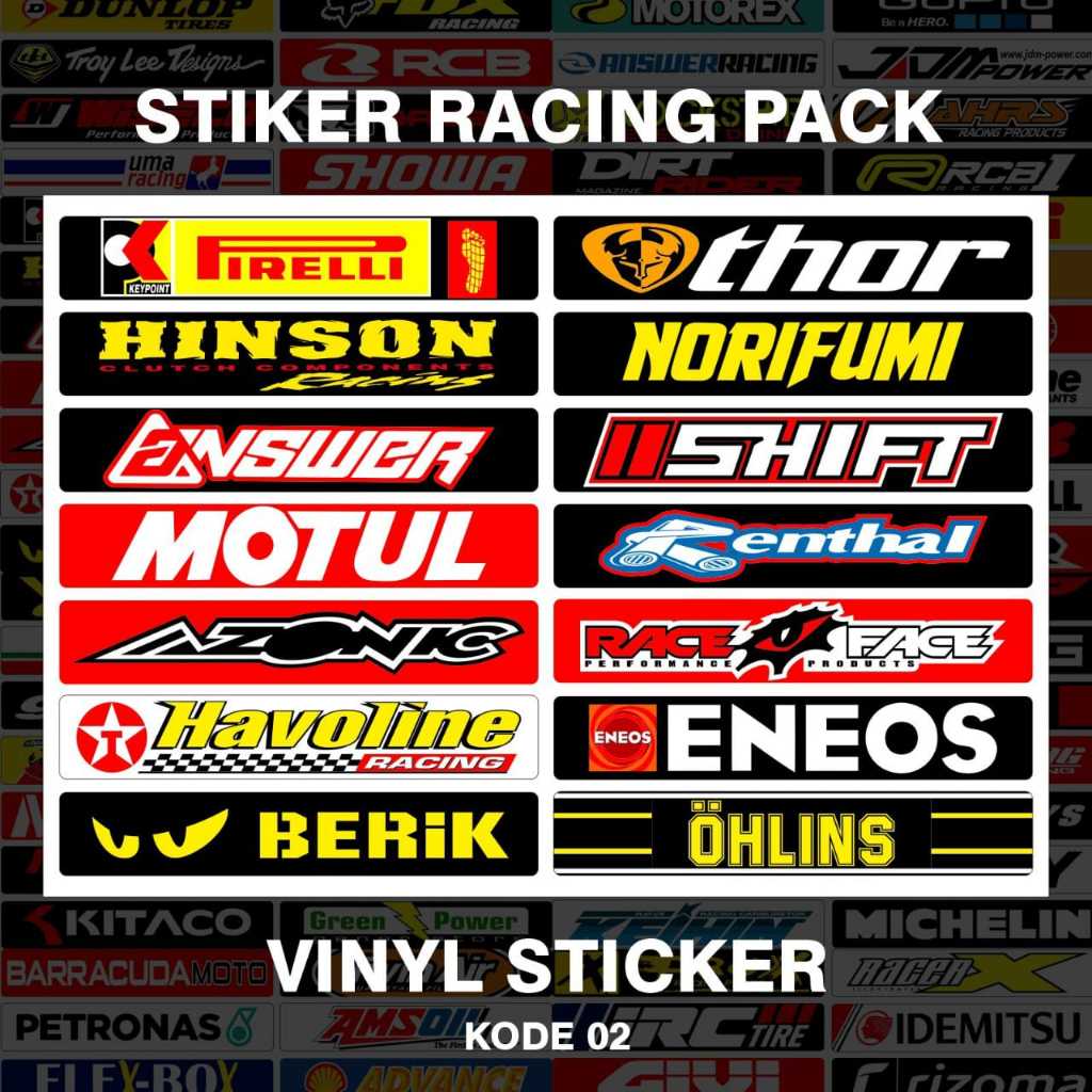 Transparent UV Laminated Motorcycle Racing Sticker series8 | Shopee ...