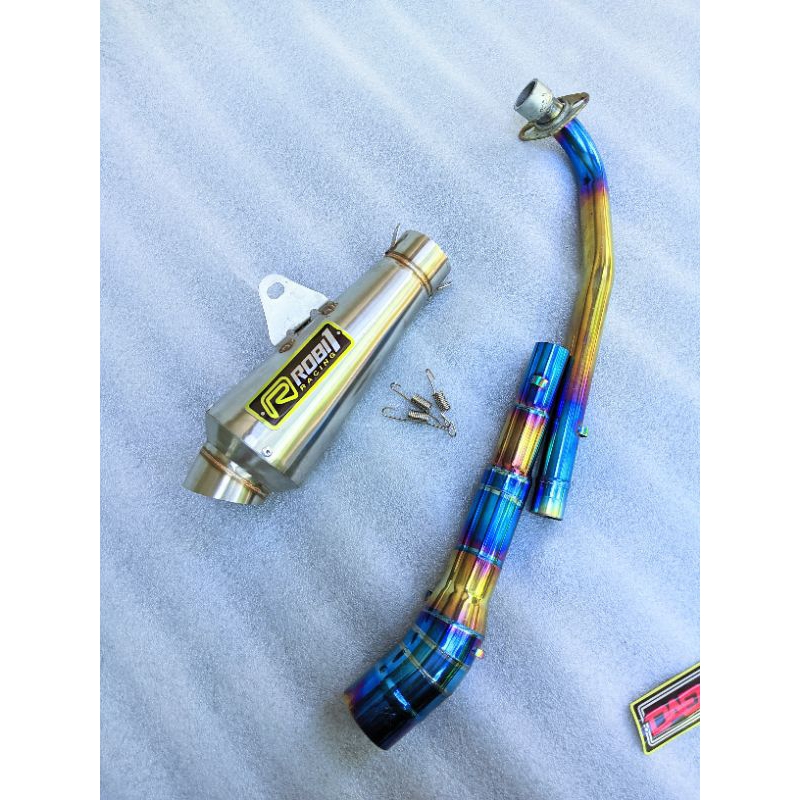 Rob1 Pipe 51mm canister conical open specs exhaust Pipe for Wave 125 ...