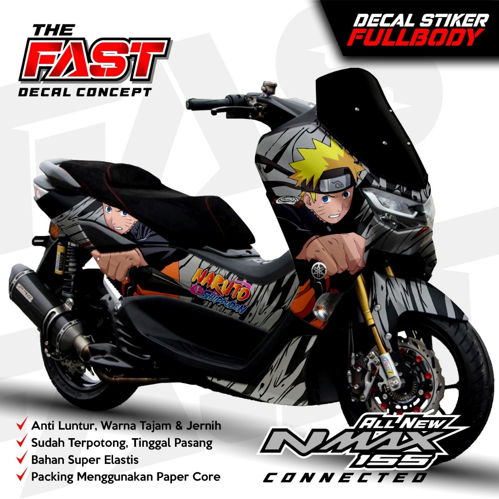 NARUTO Nmax NEW 155 FULLBODY STICKER DECAL YAMAHA NMAX NEW 155 FULLBODY ...