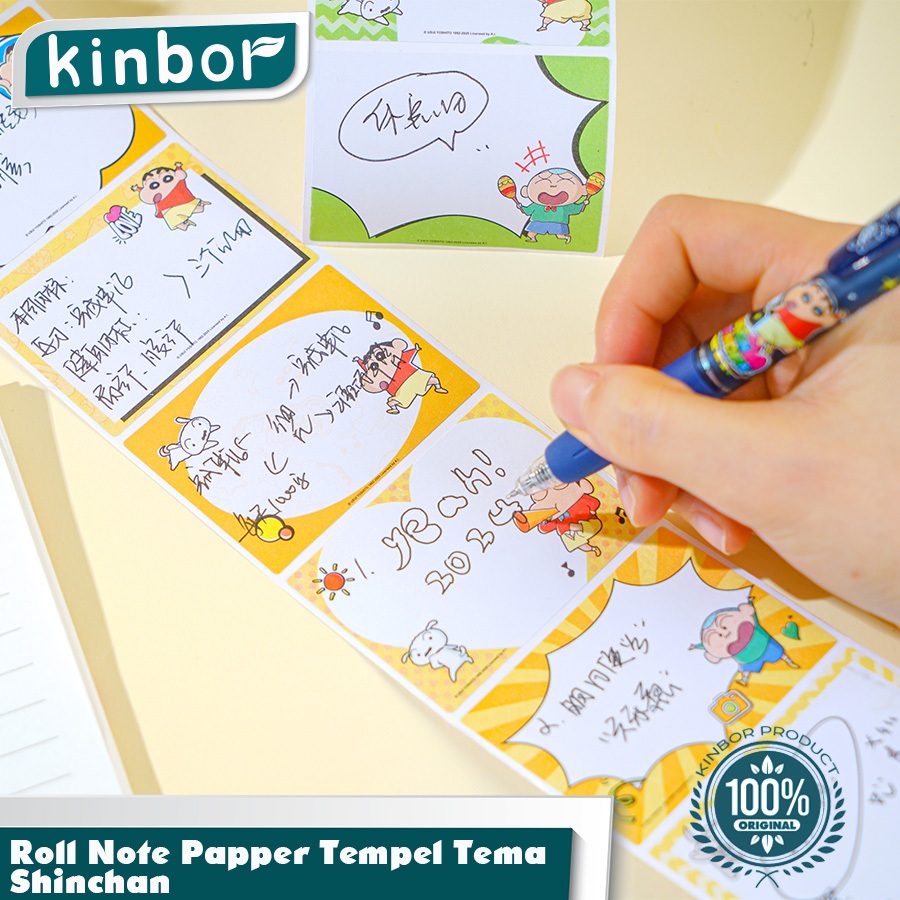 Pull Out Roll Note Paper / Blank Square Label Sticker Memo Roll Crayon ...