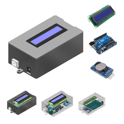 Case Arduino UNO Rtc ds1302 lcd 1602 i2c | Shopee Philippines