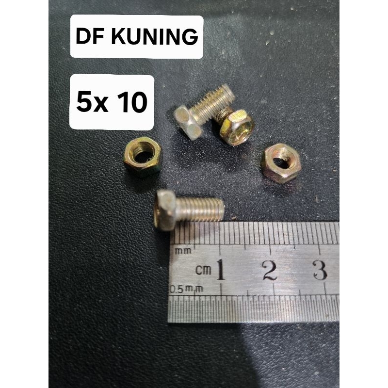Dual function yellow nut bolt / iso bolt M 5×10 | Shopee Philippines