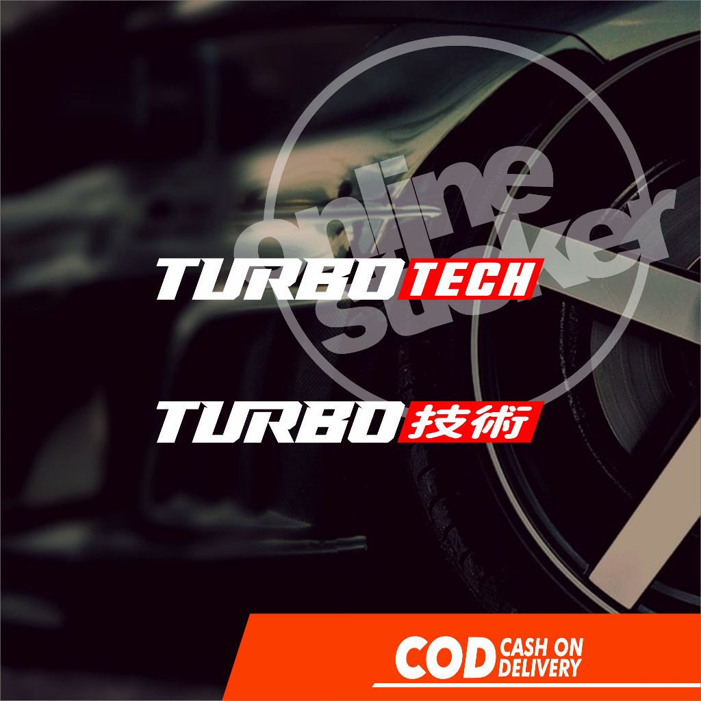 Jdm Turbo Tech Sticker | Cutting lights up | Shopee Philippines