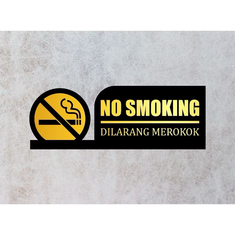Acrylic No Smoking Smoking Smoking Area Sign board / No Smoking Sign ...