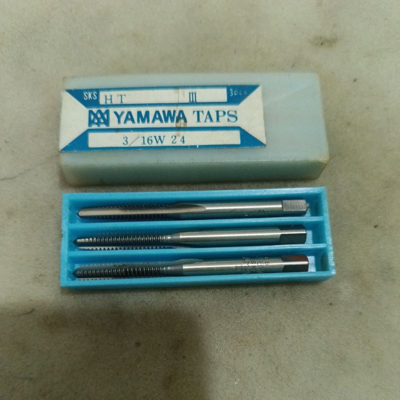 Yamawa hand tap 3/16 w 24 contains 3, yamawa 3/16 hand tap | Shopee ...