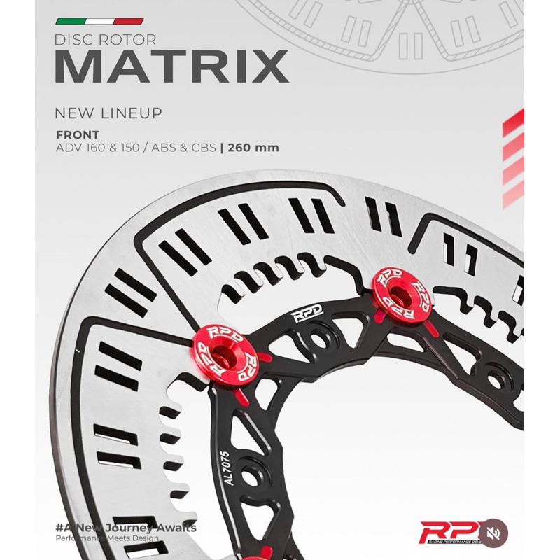 FRONT DISC RPD MATRIX 260 MM + BEAT BREQUETTE, VARIO 125, SCOOPY ...