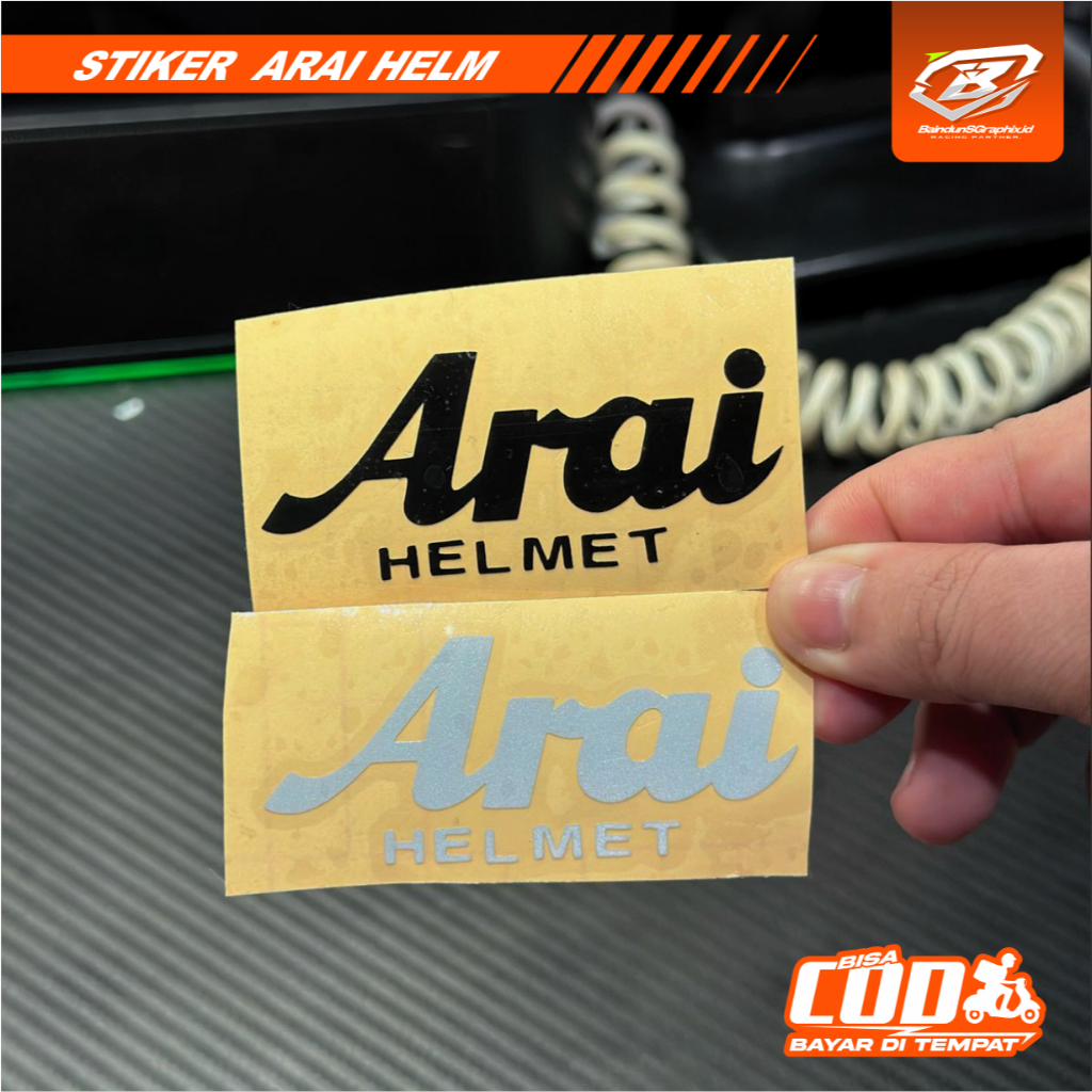 Plain CUTTING ARAI LOGO HELMET STICKER | Shopee Philippines