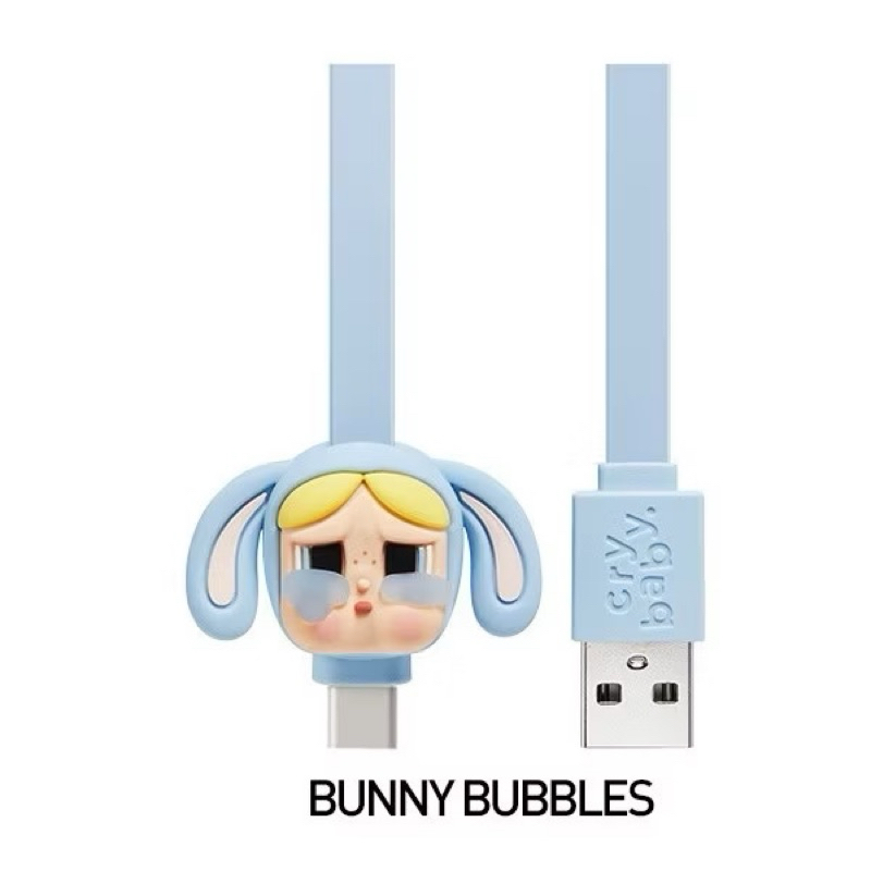 (SELECTED) POPMART Cry Baby x PPG Powerpuff girls Type C Cable / Type C ...