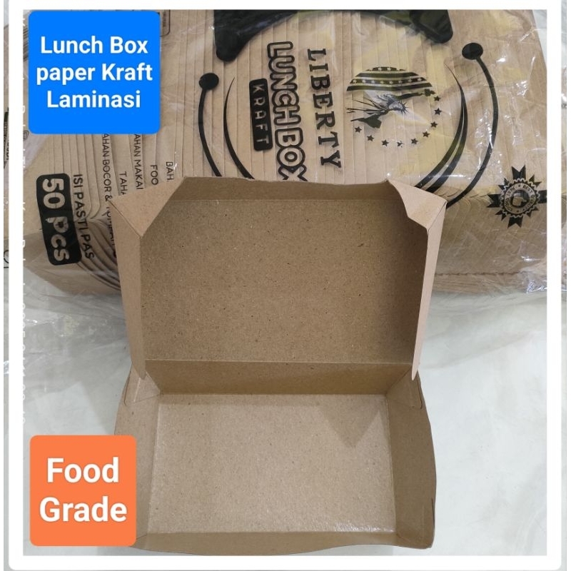 Liberty brand Laminated Kraft Paper Lunch Box | Shopee Philippines