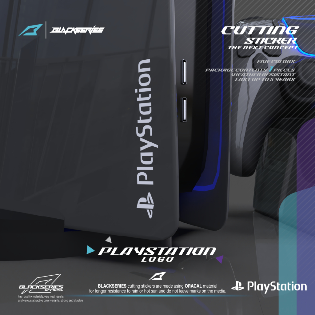 BLACKSERIES | Playstation Logo Cutting Sticker | PS sticker ...