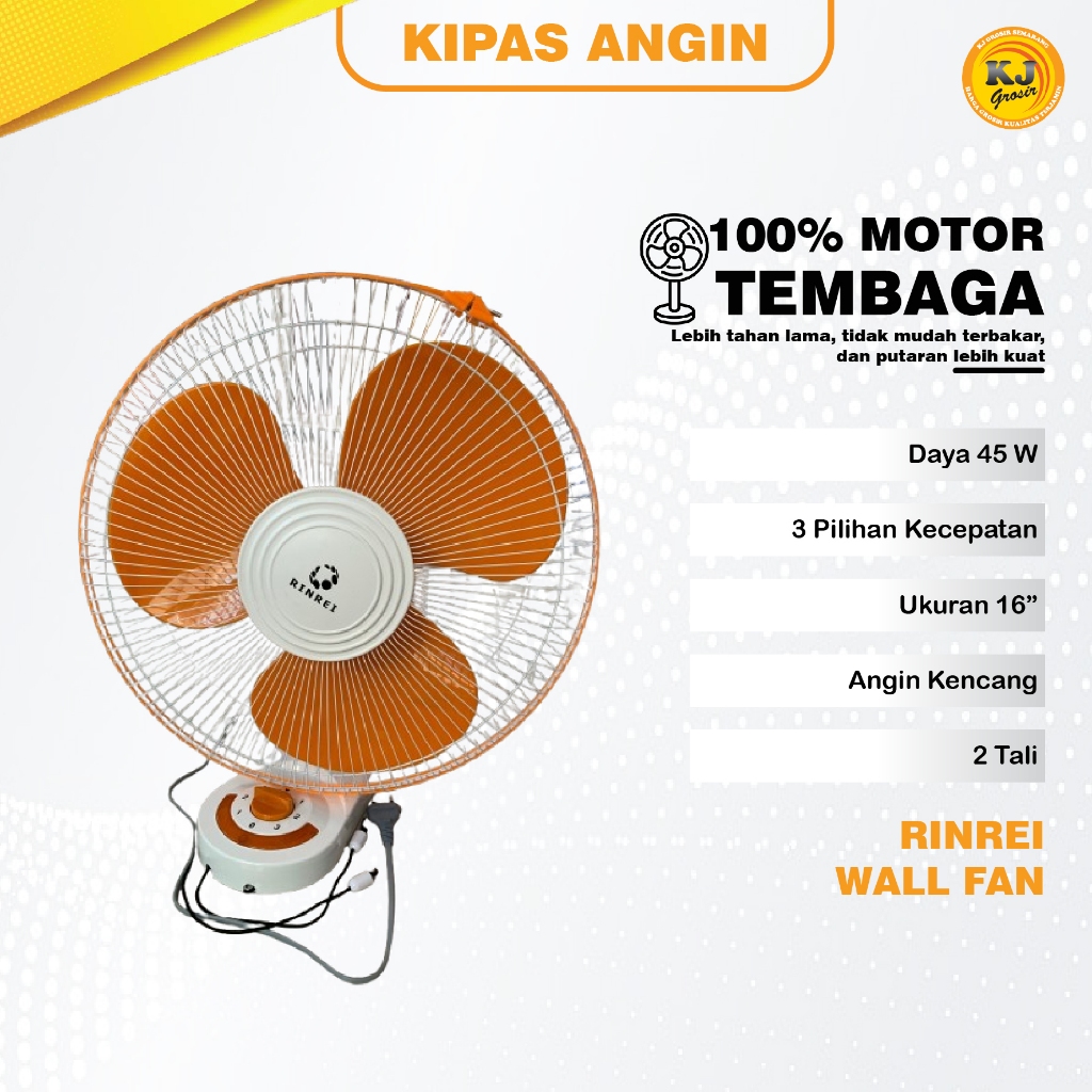 Wall Fan Wall Fan 12 inch / 16 inch 2 Ropes / Wall Fan Rinrei DRN201 ...