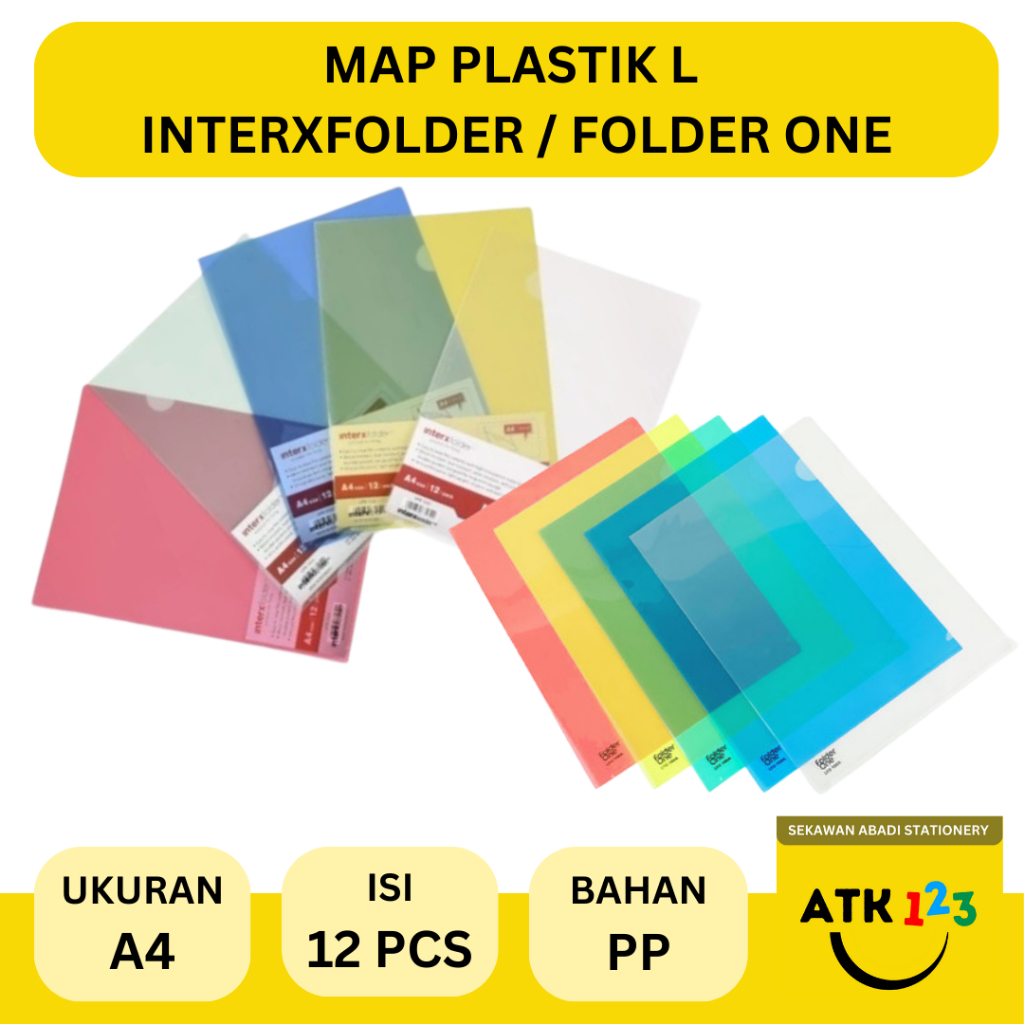 Plastic Folder L Folder Transparent InterX Folder / Folder One Size A4 ...