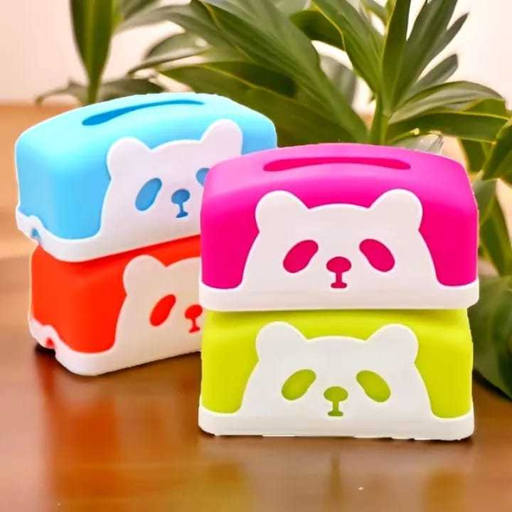 Plastic Panda Character Tissue Box, Character Table Tissue, Colored ...