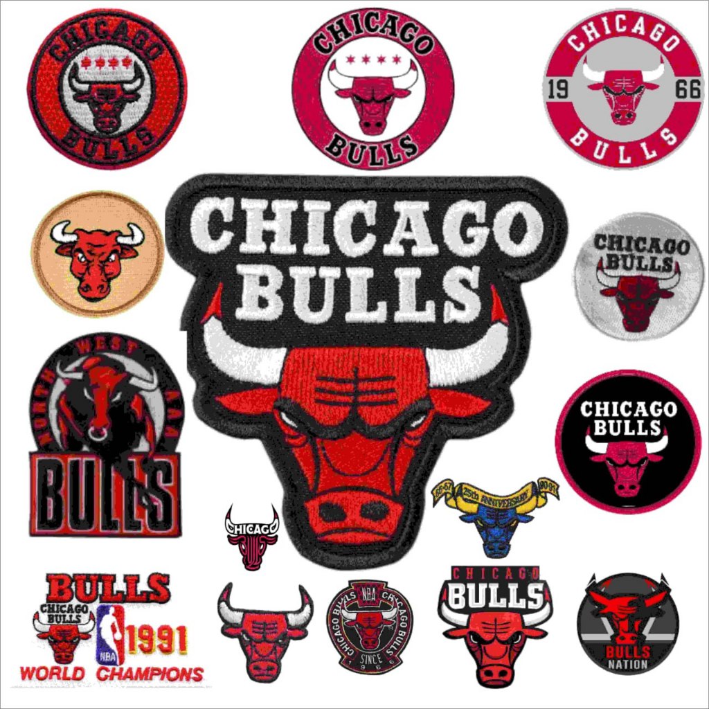 NBA Chicago Bulls Patch Embroidered Logo Emblem Embroidery | Shopee ...