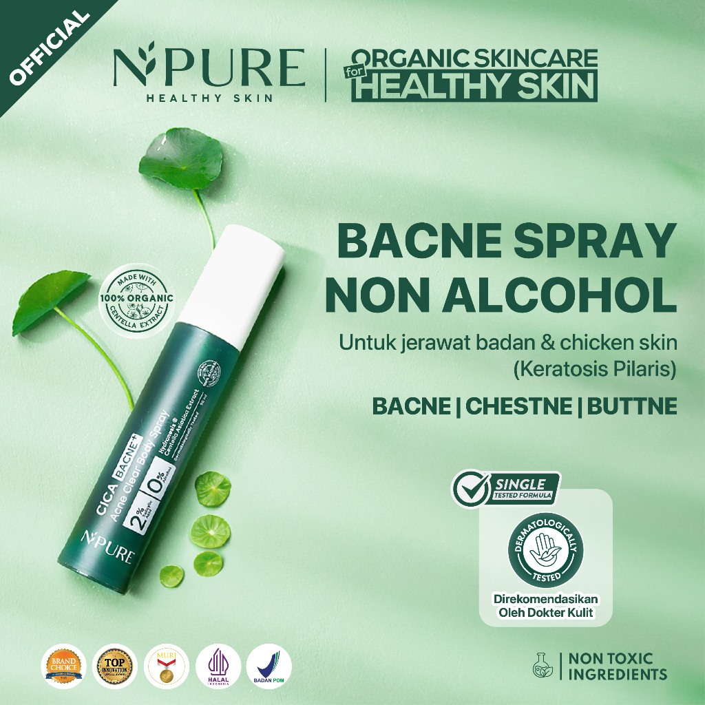 NPURE Bacne Spray / Back & Body Acne / Chicken Skin / Keratosis Pilaris ...