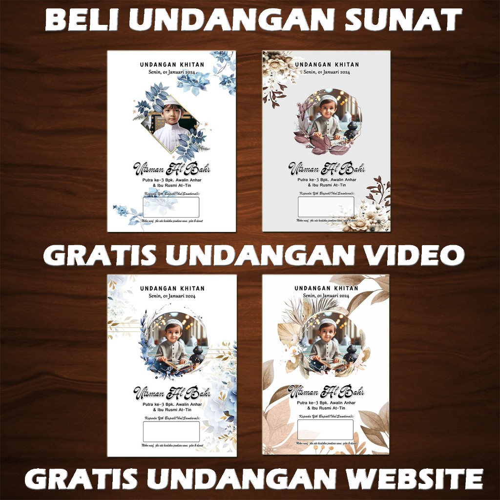 Coffee circumcision invitation design 9 10 11 12 can add photos of ...