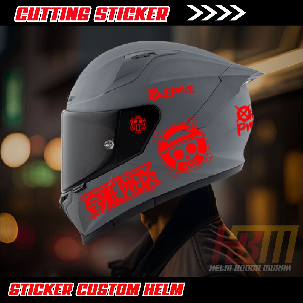 One Piece Helmet Cutting Sticker/Helmet Sticker | Shopee Philippines