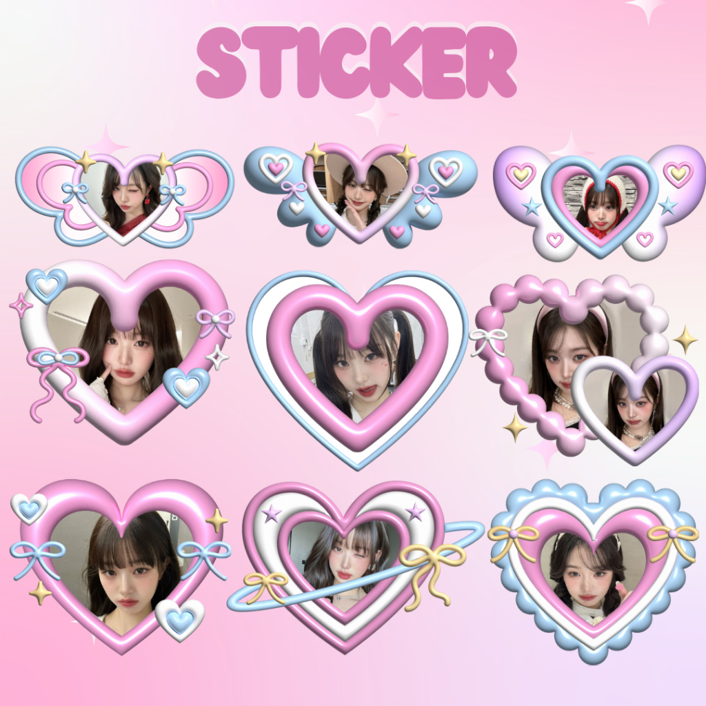 CUTE KPOP GLOSSY FREEBIES ALA SELLKOR STICKER (9 PCS) | Shopee Philippines