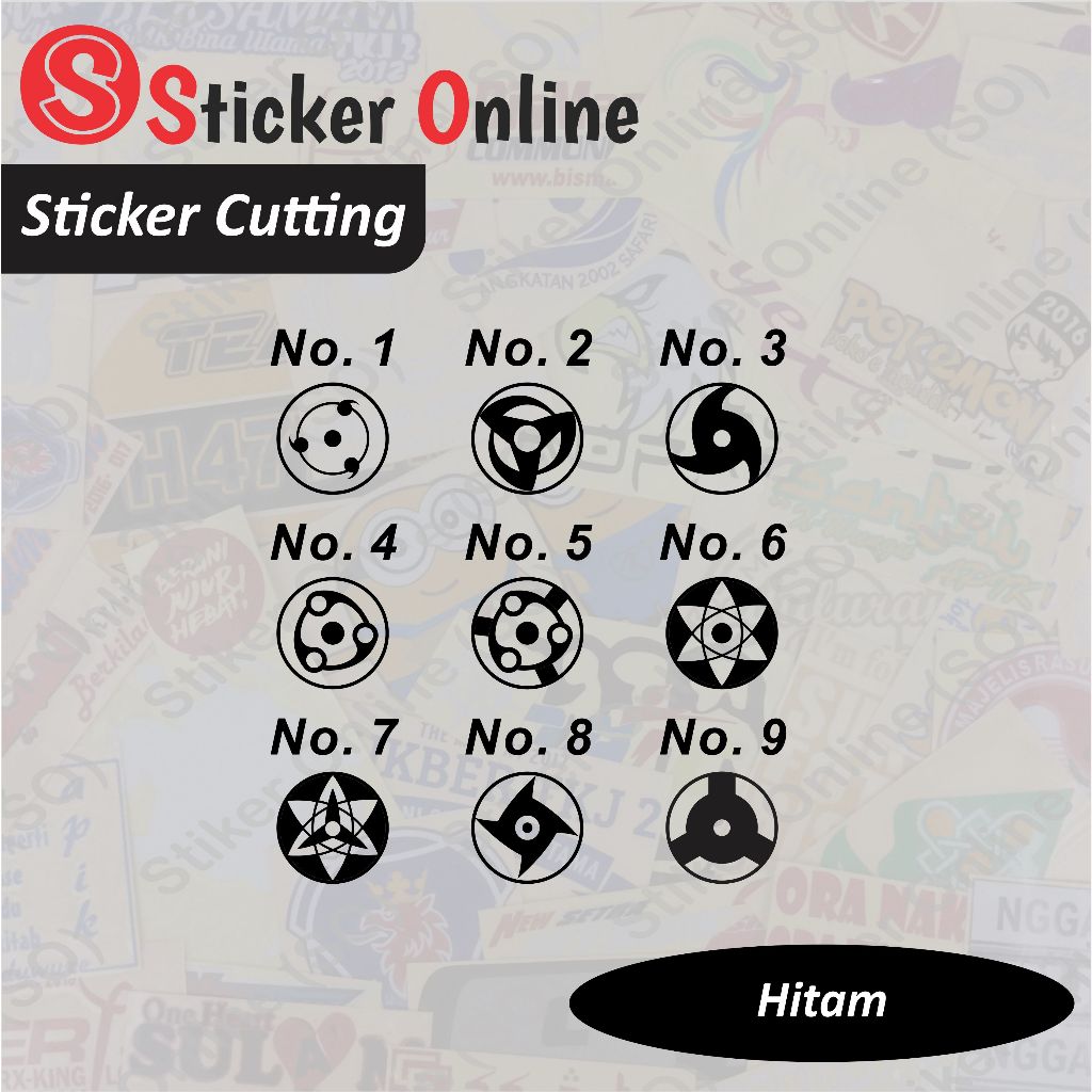 MATA Uchiha Sharingan Eye Sticker | Uchiha Motorcycle Car Cutting ...