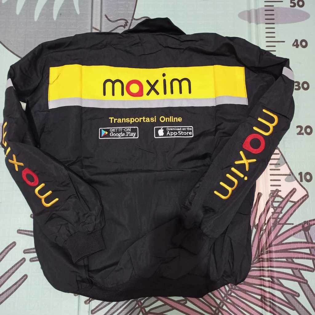 MAXIM BLACK VS PLAIN JACKET READY SIZE M-7XL EMBROIDERED LOGO 6 POCKETS ...