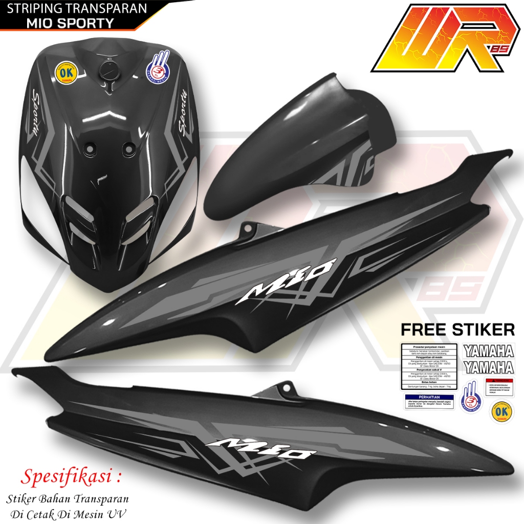 Mio Sporty New Striping, Mio Striped Motif, Clear Transparent Material ...